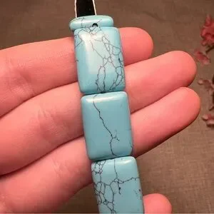 Green Earth | Jewelry | Green Earth Aqua Blue Turquoise Square Bohemian ...